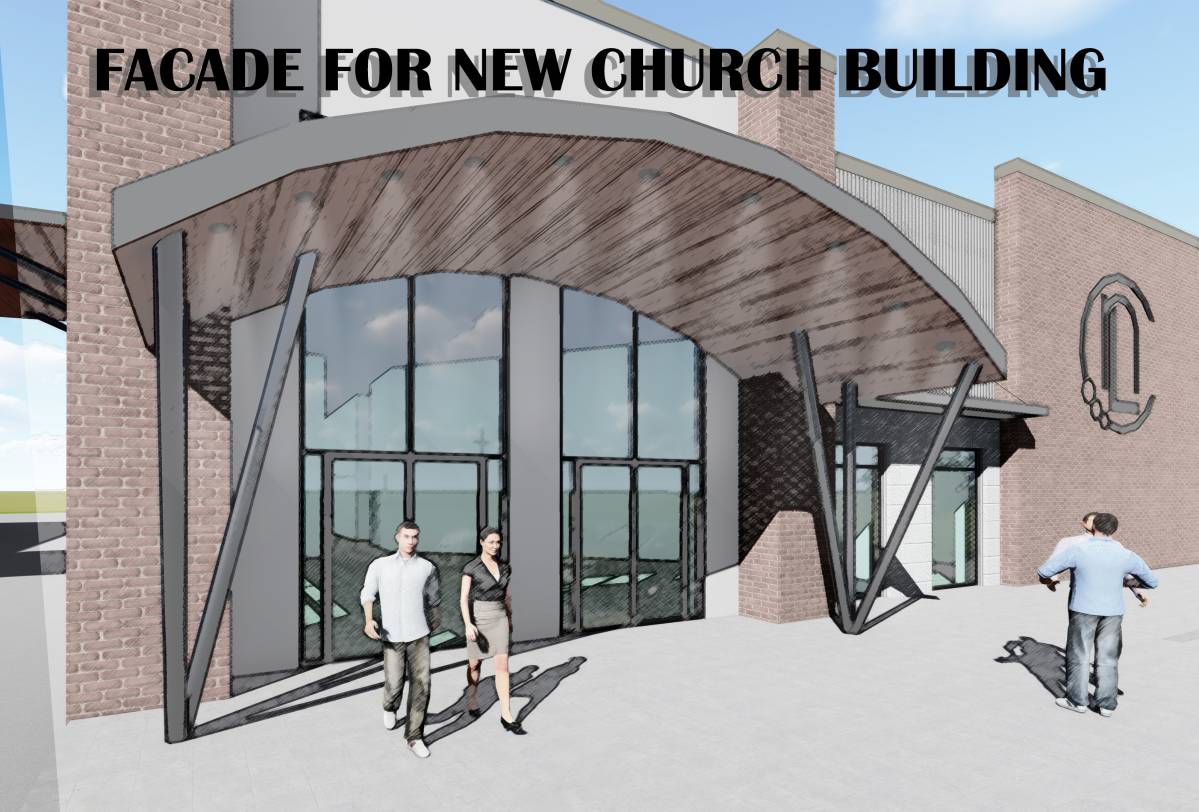 Design project for Facade for New Church Building in United States ...