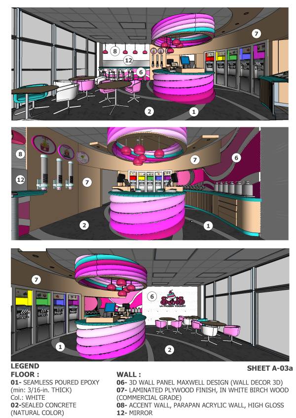 Design project for Frozen Yogurt Shop Design & Permit Drawings in ...
