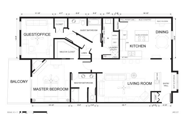 Design project for Condo Layout: The Brownstone in United States | Arcbazar