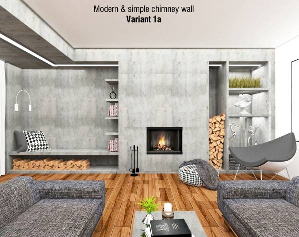 Design project for Modern & simple chimney wall in Austria | Arcbazar