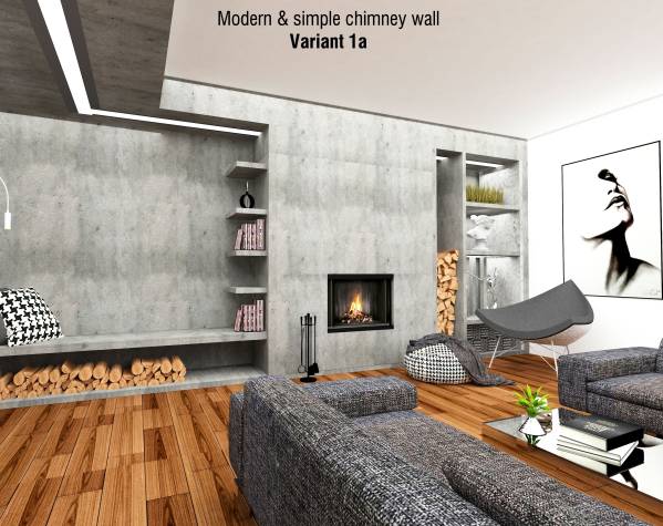 Design project for Modern & simple chimney wall in Austria | Arcbazar