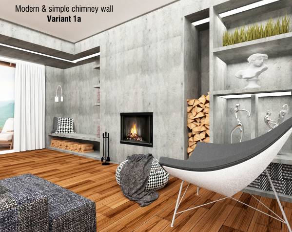 Design project for Modern & simple chimney wall in Austria | Arcbazar