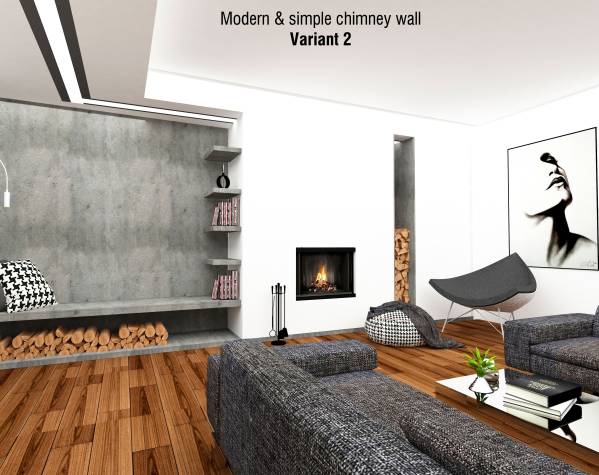 Design project for Modern & simple chimney wall in Austria | Arcbazar