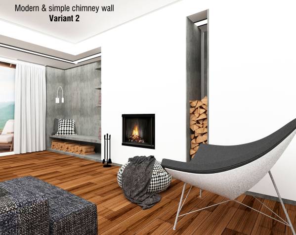 Design project for Modern & simple chimney wall in Austria | Arcbazar