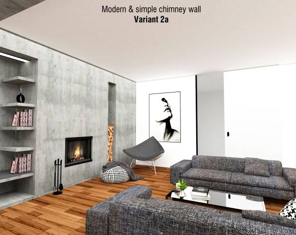 Design project for Modern & simple chimney wall in Austria | Arcbazar