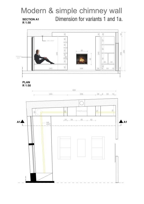 Design project for Modern & simple chimney wall in Austria | Arcbazar