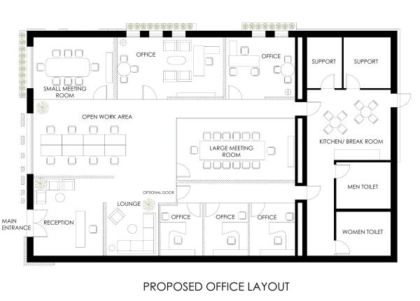 Design project for New Floorplan for Law Office in United States | Arcbazar