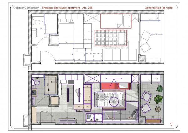 Design project for Shoebox-size studio apartment in Singapore | Arcbazar