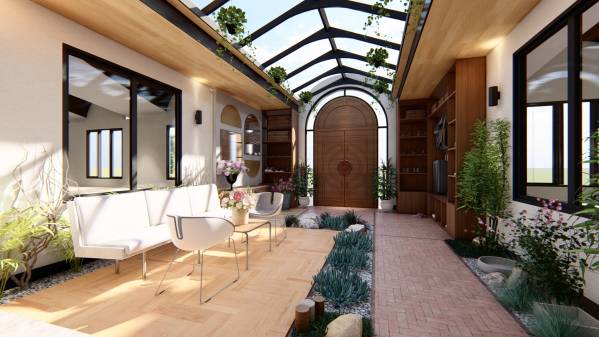 Design project for Design of an Enclosed Atrium that Serves as a Foyer ...