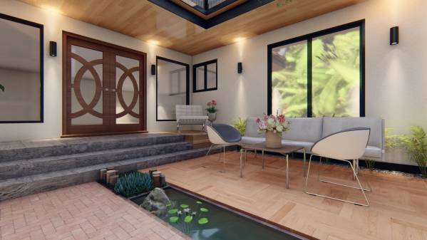 Design project for Design of an Enclosed Atrium that Serves as a Foyer ...