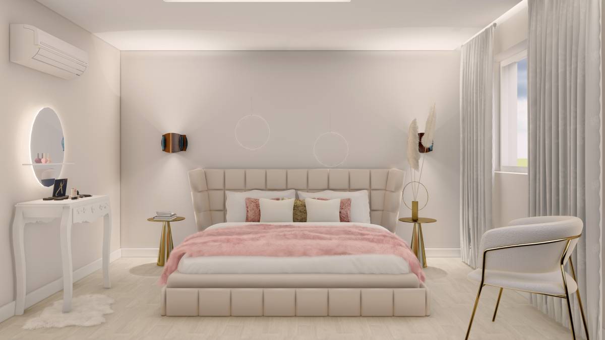 Design project for Furniture and decoration of the bedroom in Romania ...