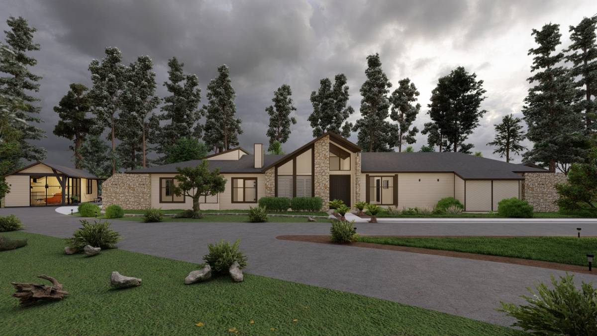 Design project for Contemporary landscape / hardsurface plan w/ Patio ...