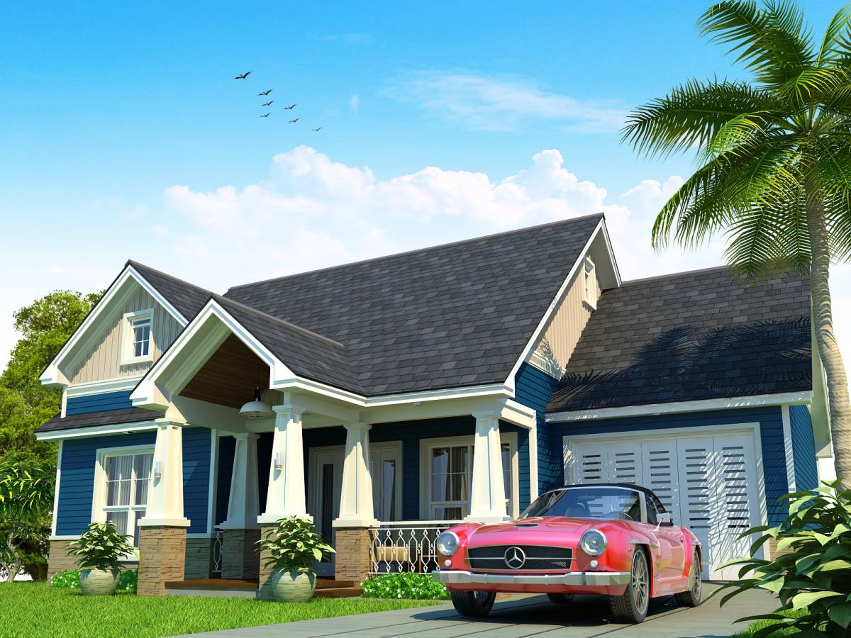 Design project for 1200 sqft Cottage Front Elevation in United States ...