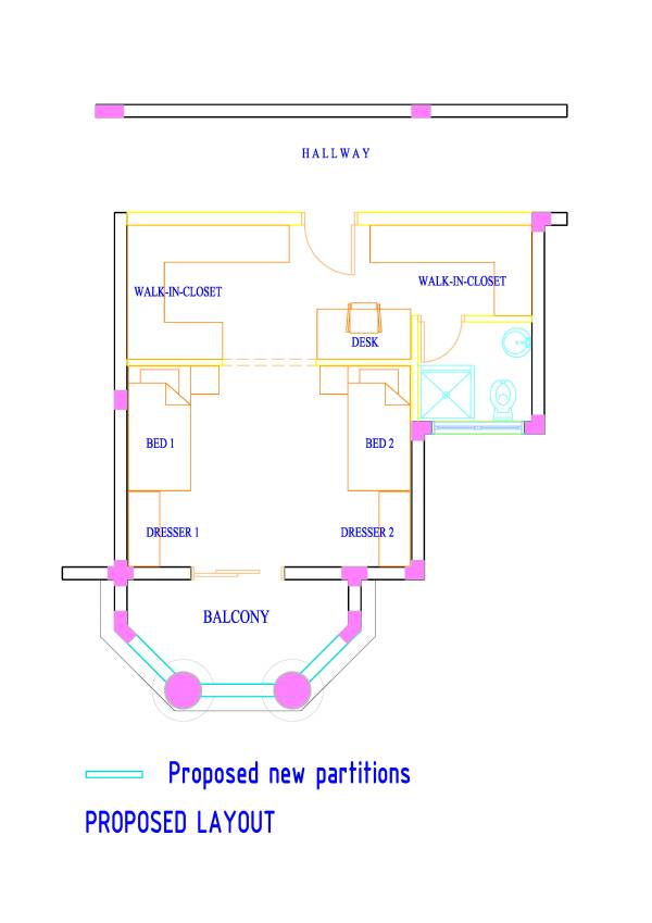Design project for The layout of a Bedroom in Bahamas | Arcbazar