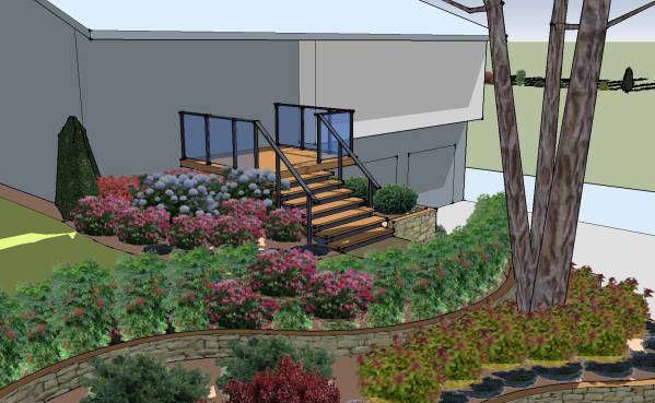 Arka/Ön Bahçe MimarTrent Grantham - Suburban landscape design ...