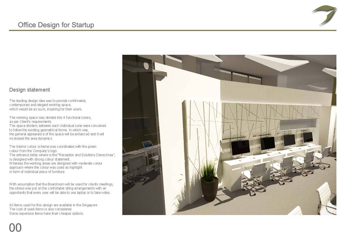 Design project for Office Design for Startup in Singapore | Arcbazar