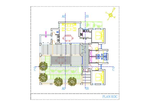 Design project for Small courtyard house plan in Saudi Arabia | Arcbazar
