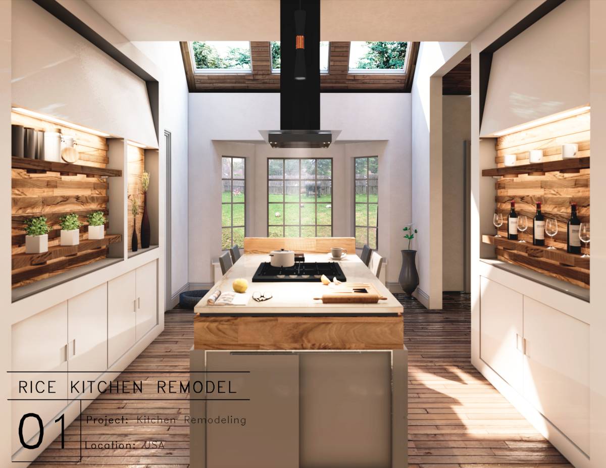 Design project for Rice Kitchen Remodel in United States | Arcbazar