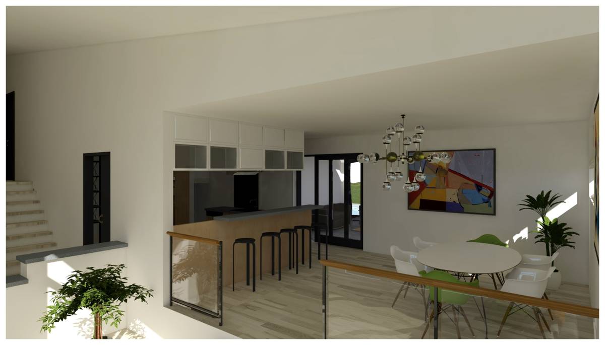 Multiple Rooms Designed by Anonymous - Mid-century split level addition ...