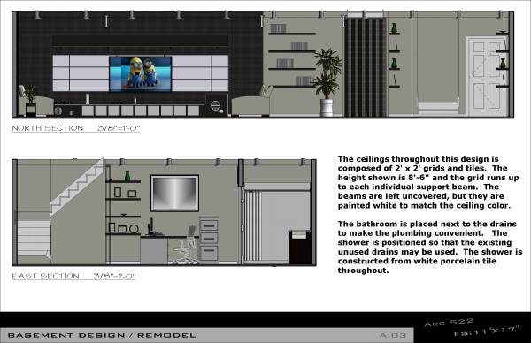 Design project for Basement Design in United States | Arcbazar