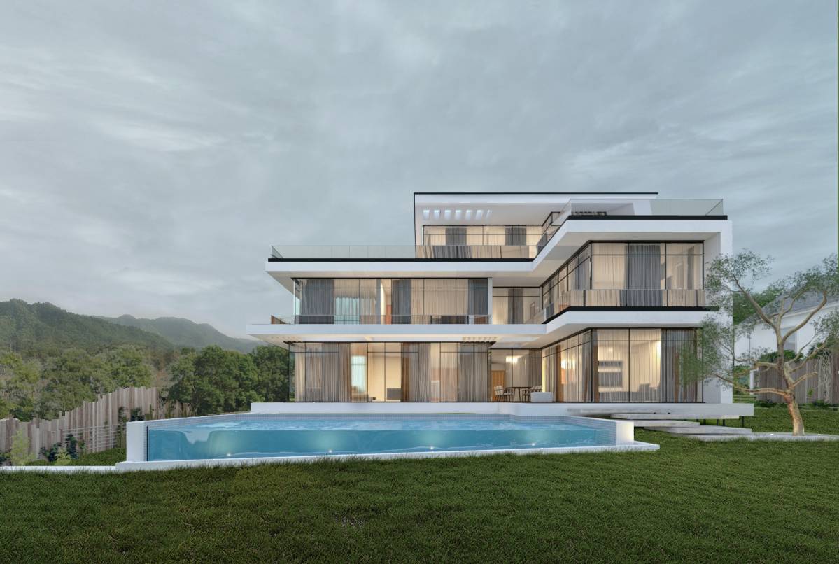Design project for Modern Family Villa with Alpine Views in Germany in ...