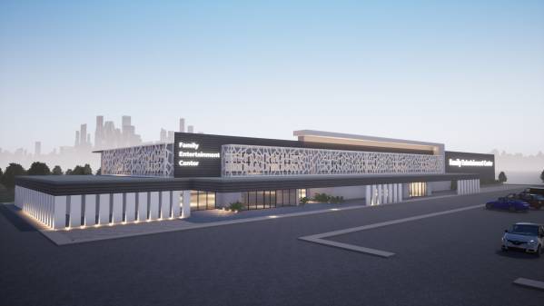 Design project for FACADE for MODERN/INDUSTRIAL FAMILY ENTERTAINMENT ...