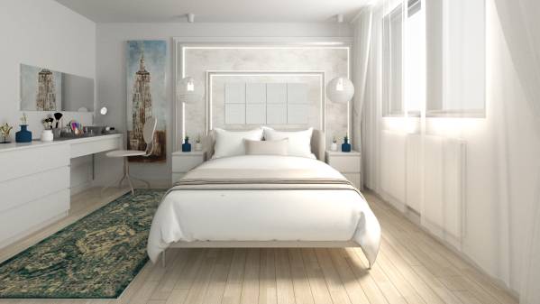 Design project for Furniture and decoration of the bedroom in Romania ...