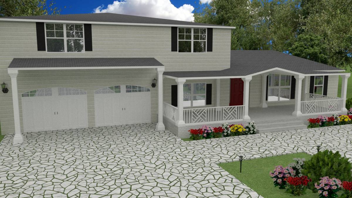 Design project for Remodel Entryway with addition of front porch with ...