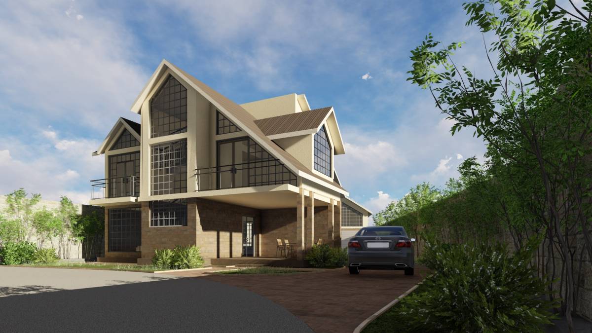 Design project for Modern Maisonette with Attic Space and Detached ...