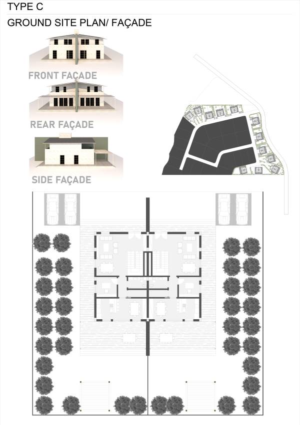 Design project for Design 4 housing types for gated community in Turkey ...
