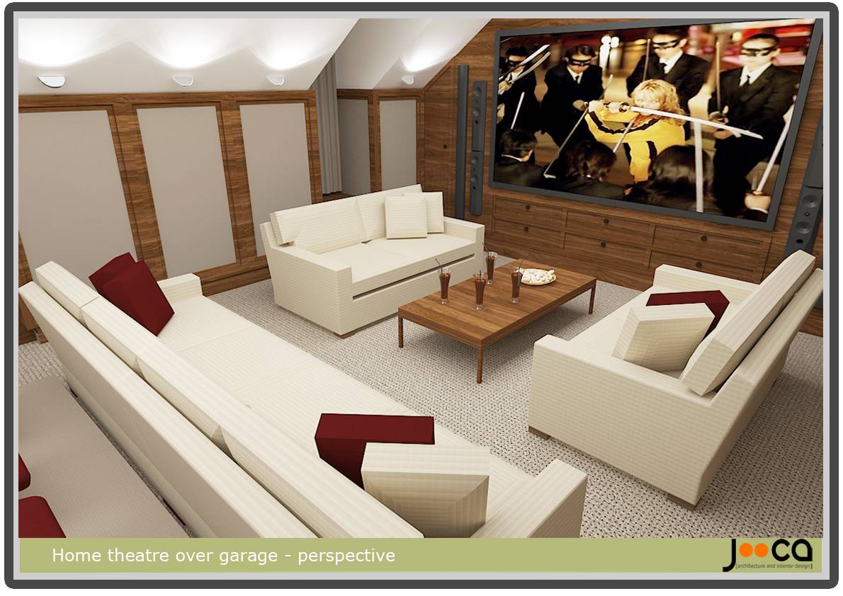 Design project for Home Theater over Garage! in United States | Arcbazar