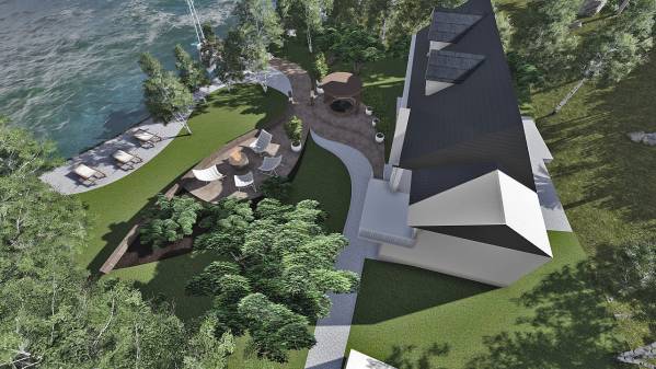 Design project for Lakefront Backyard Landscaping - wide open yard ...