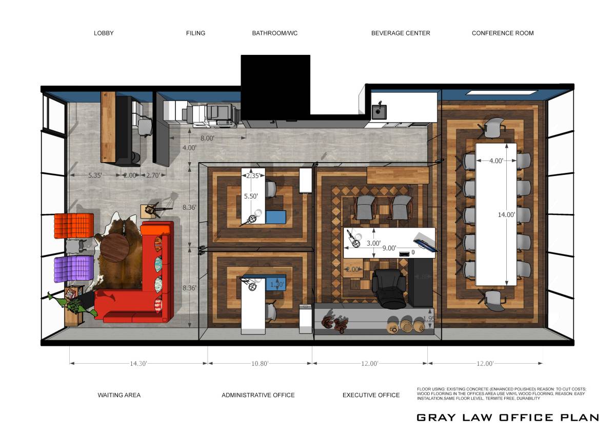 Design project for 1100 square feet office space. in United States ...