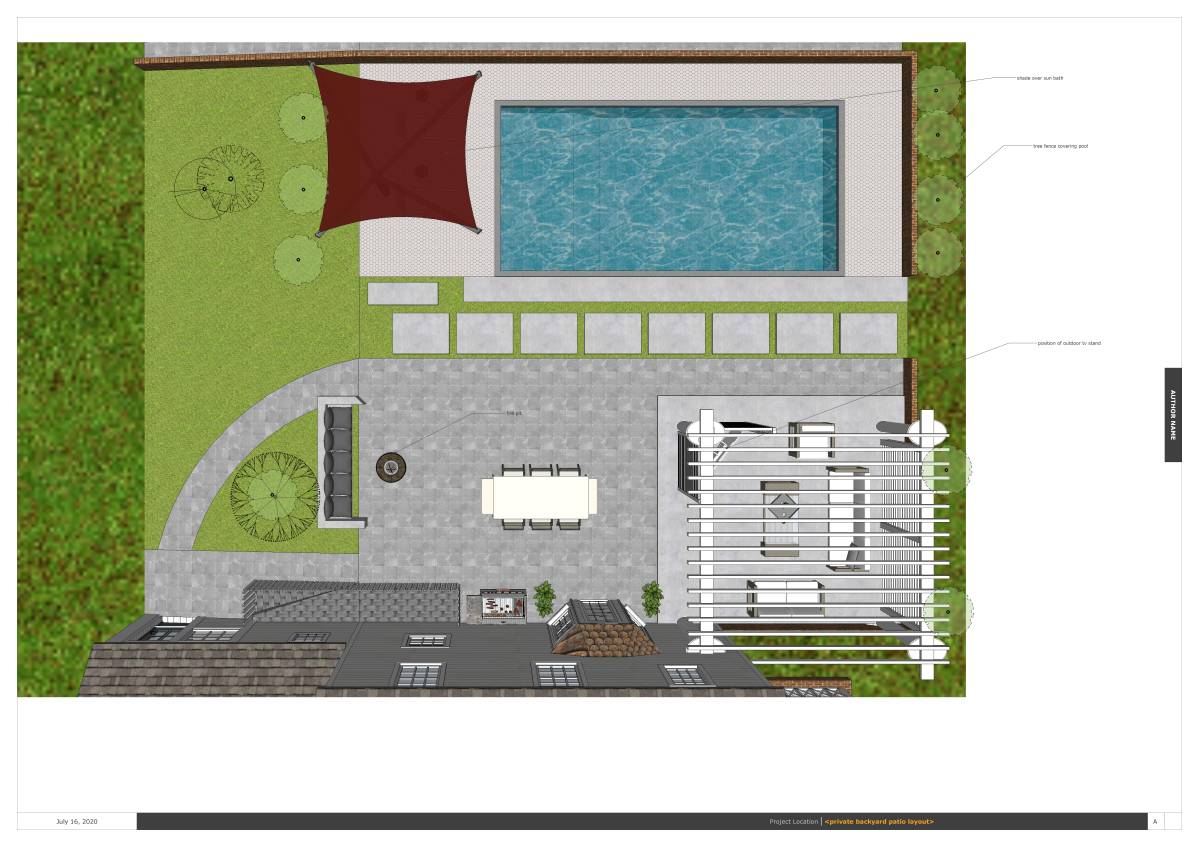 Design project for Private Backyard Patio Layout in United States ...