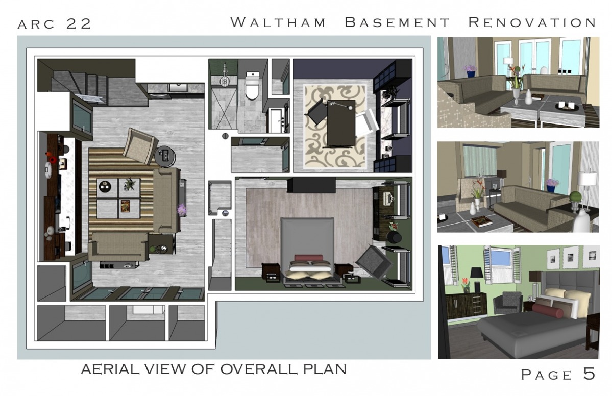 Design project for Basement Finishing in United States | Arcbazar