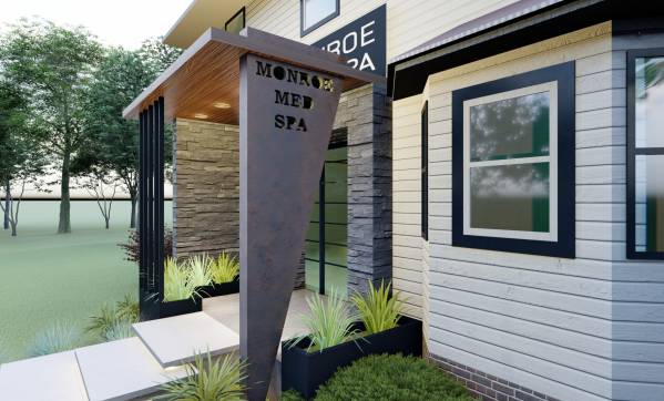 Design project for Modern Entrance for Medical Spa on 1912 Building in ...