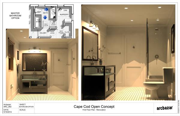 Design project for 1st Floor Cape Cod Open Concept in United States ...