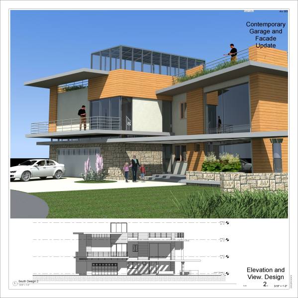 Design project for Contemporary Garage and Facade Update in United ...