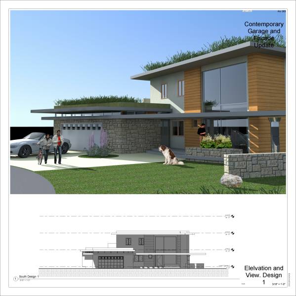 Design project for Contemporary Garage and Facade Update in United ...