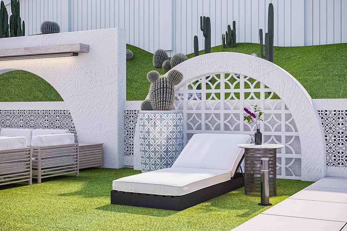 Design project for Back Yard renovations/zero scape/entertaining in ...