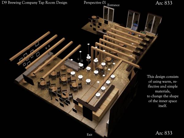 Design project for D9 Brewing Company Tap Room Design in United States ...