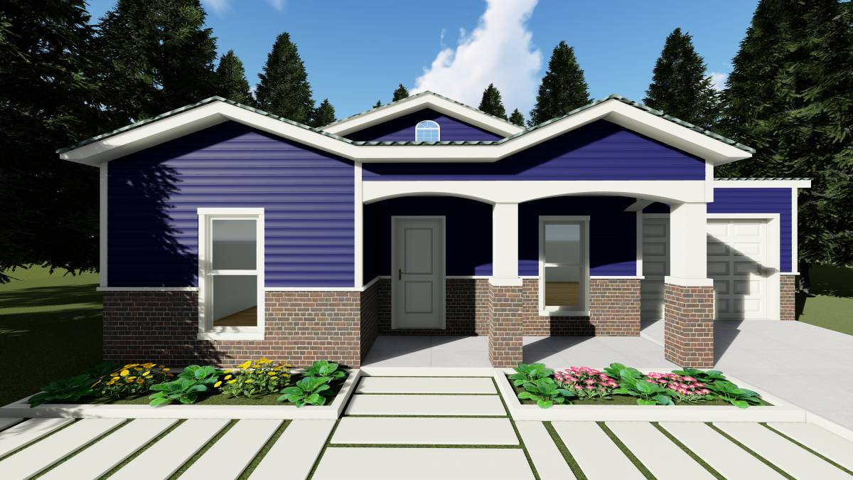 Design project for 1200 sqft Cottage Front Elevation in United States ...