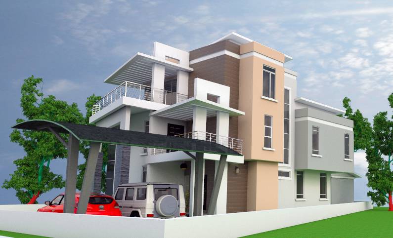 Design project for Modern Maisonette with Attic Space and Detached ...