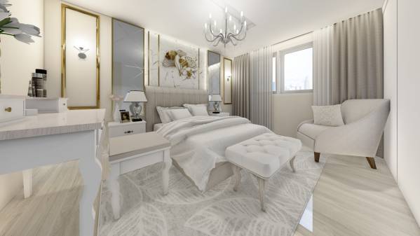 Design project for Furniture and decoration of the bedroom in Romania ...