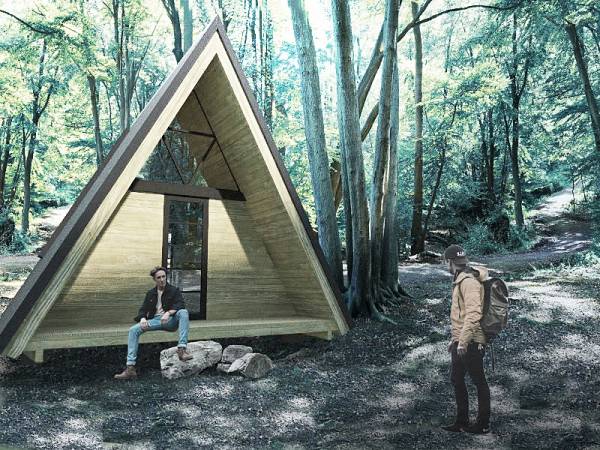 Design project for An A-frame Camp Cabin in United States | Arcbazar