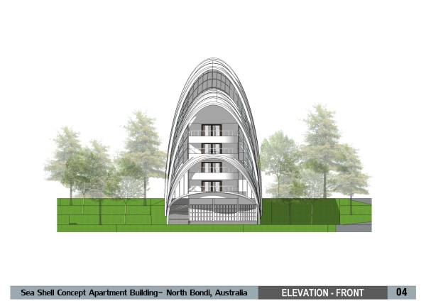 Design project for Sea Shell Concept Apartment Building in Australia ...