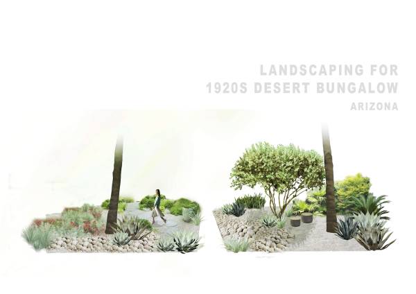 Design project for Landscaping for 1920s Desert Bungalow in United ...