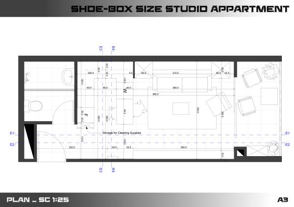 Design project for Shoebox-size studio apartment in Singapore | Arcbazar