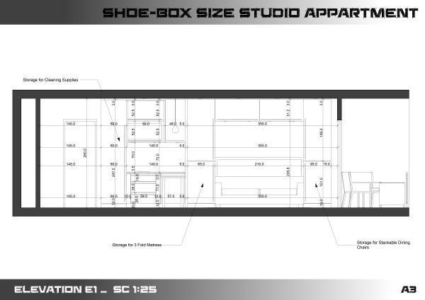 Design project for Shoebox-size studio apartment in Singapore | Arcbazar