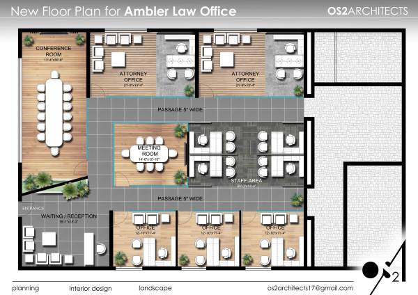 Design project for New Floorplan for Law Office in United States | Arcbazar